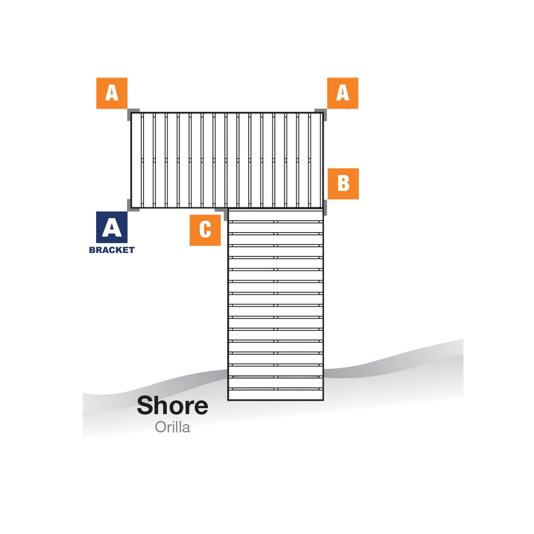 "A" Outside Corner Bracket - Normal Duty (2-Pack) : Tommy Docks
