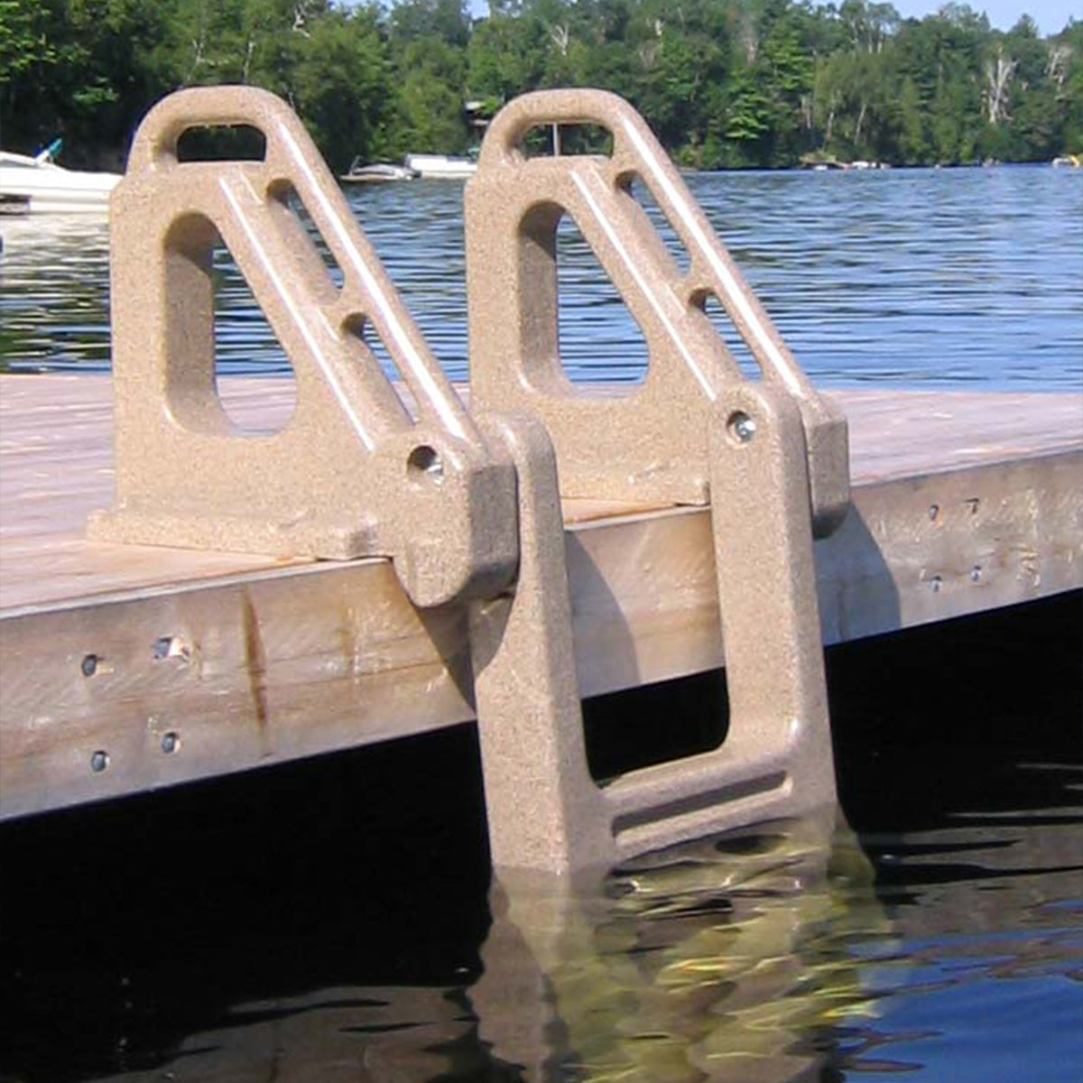 Techstar Rotomolded Heavy Duty Flip Up 4 Step Dock Ladder : Tommy Dock