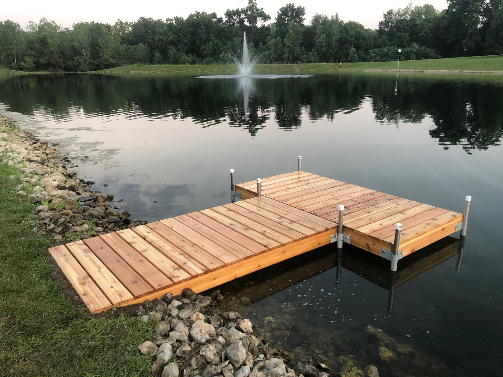 16' Platform-Style Cedar Complete Wood Dock Package : Tommy Docks
