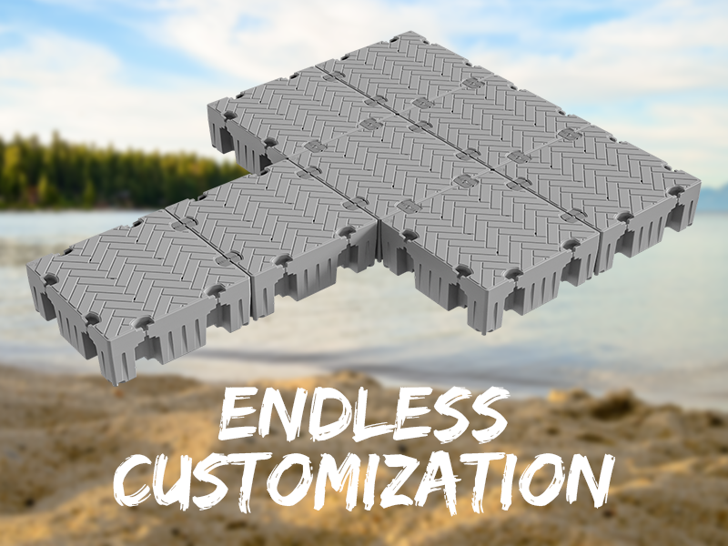 16' Platform-Style Cedar Complete Wood Dock Package : Tommy Docks