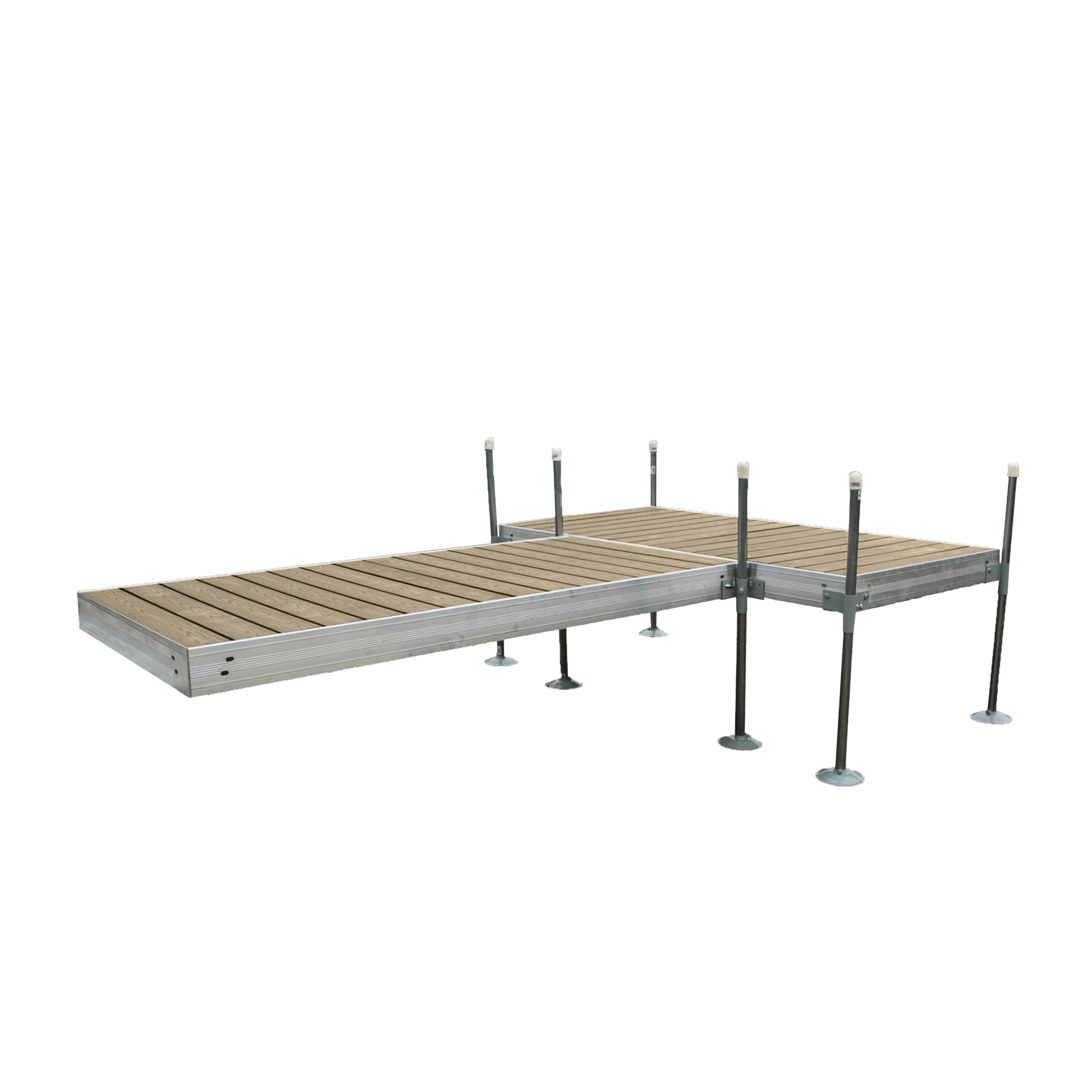 12' T-Style Aluminum Frame with Composite Decking Complete Dock Package ...