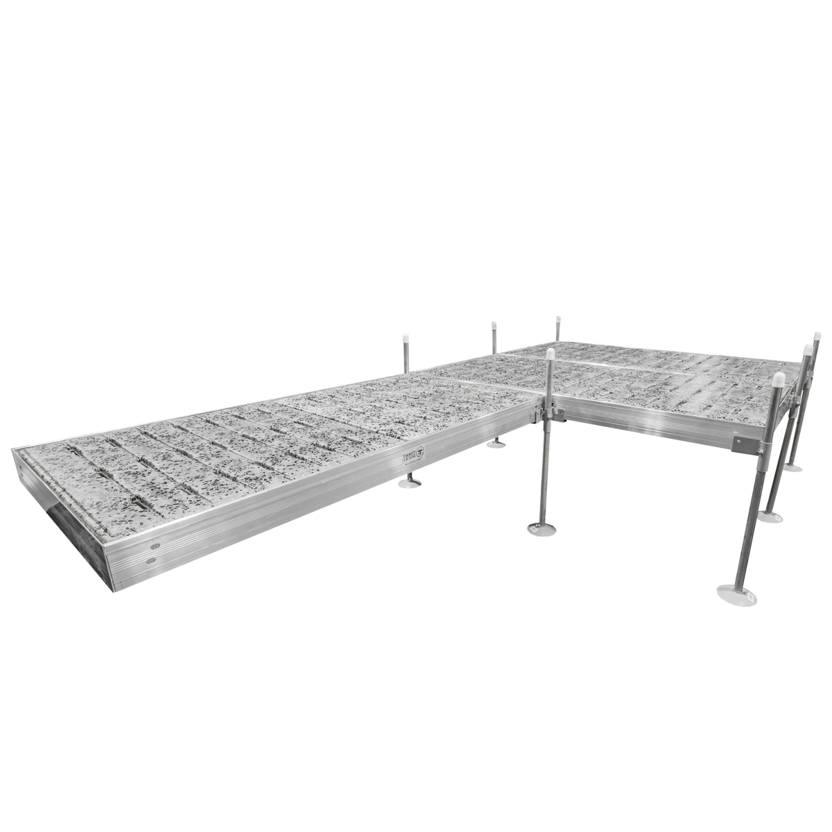 16' Platform Boat Dock System with Aluminum Frame and Thermoformed Ter