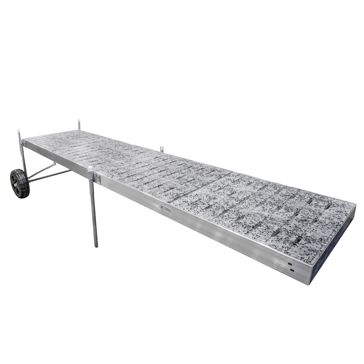 16' Roll-In-Dock Straight Aluminum Frame with Terrazzo Removable Decki