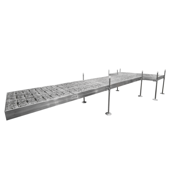 20' T-Shaped Boat Dock System with Aluminum Frame and Thermoformed Ter ...
