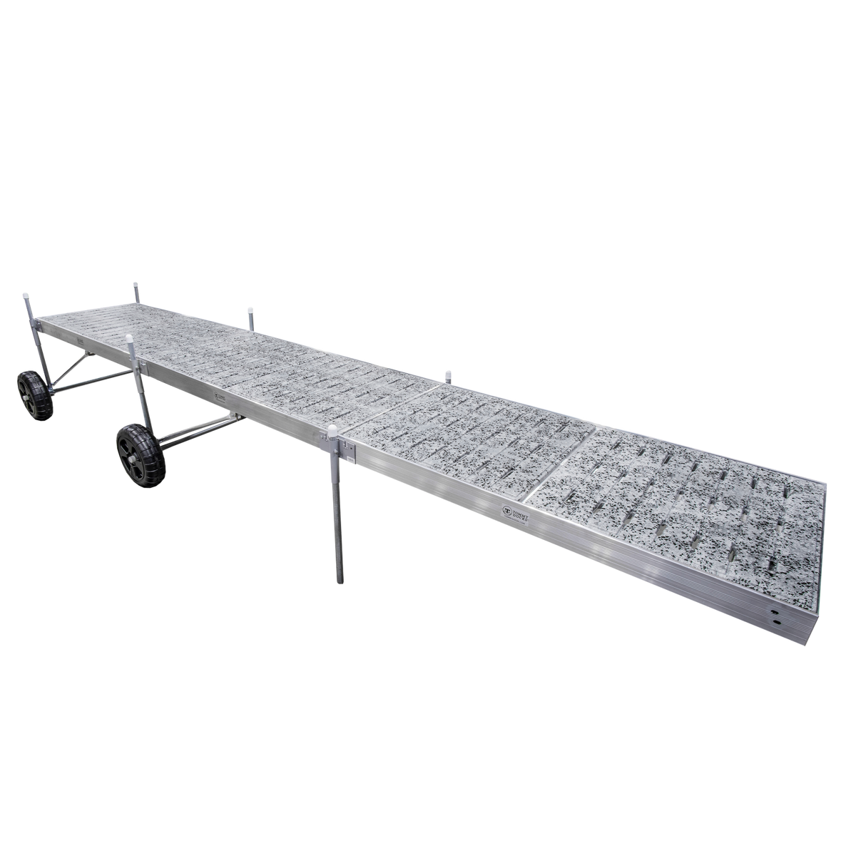 24' Roll-In-Dock Straight Aluminum Frame with Terrazzo Removable Decki