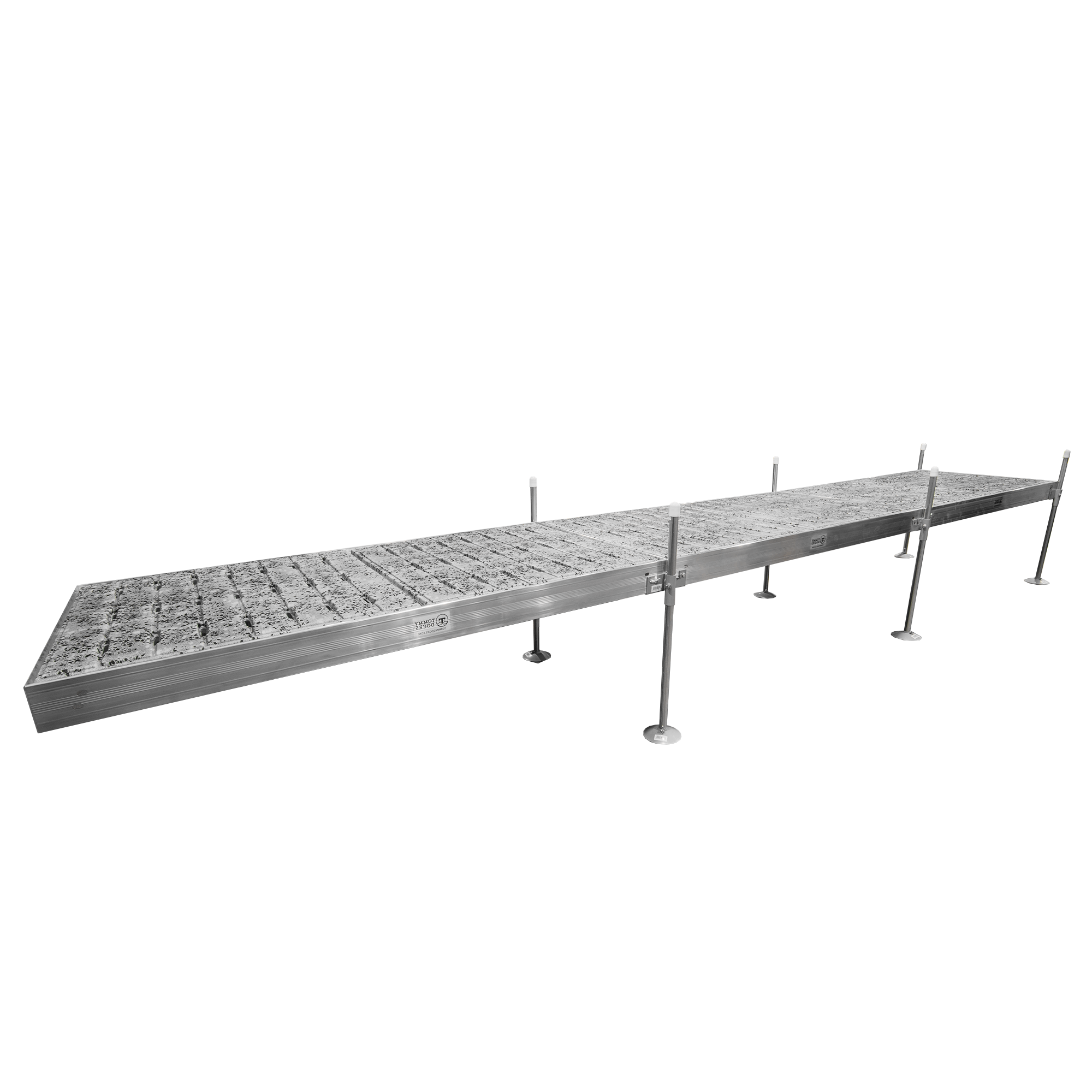 24' Straight Boat Dock System with Aluminum Frame and Thermoformed Ter