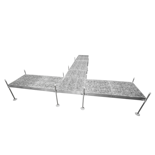 24' T-Shaped Boat Dock System with Aluminum Frame and Thermoformed Ter ...