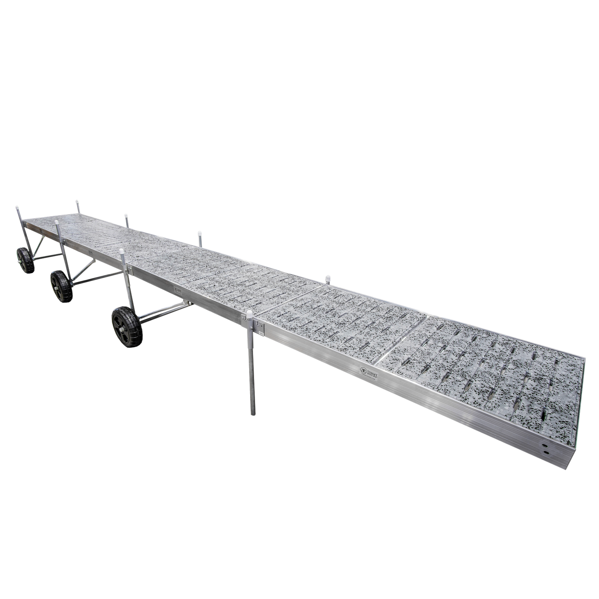 32' Roll-In-Dock Straight Aluminum Frame with Terrazzo Removable Decki