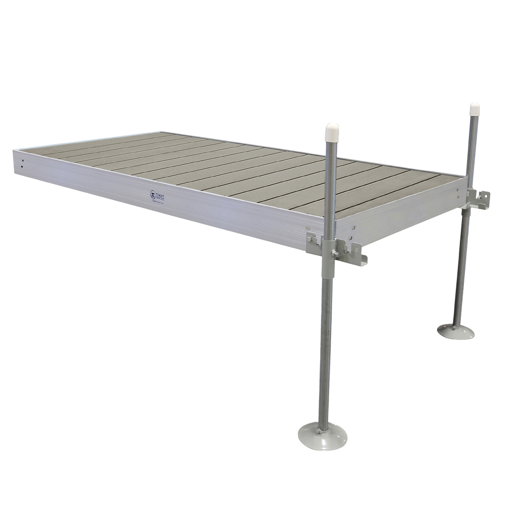 8' Straight Boat Dock System Extender Package with Aluminum Frame and