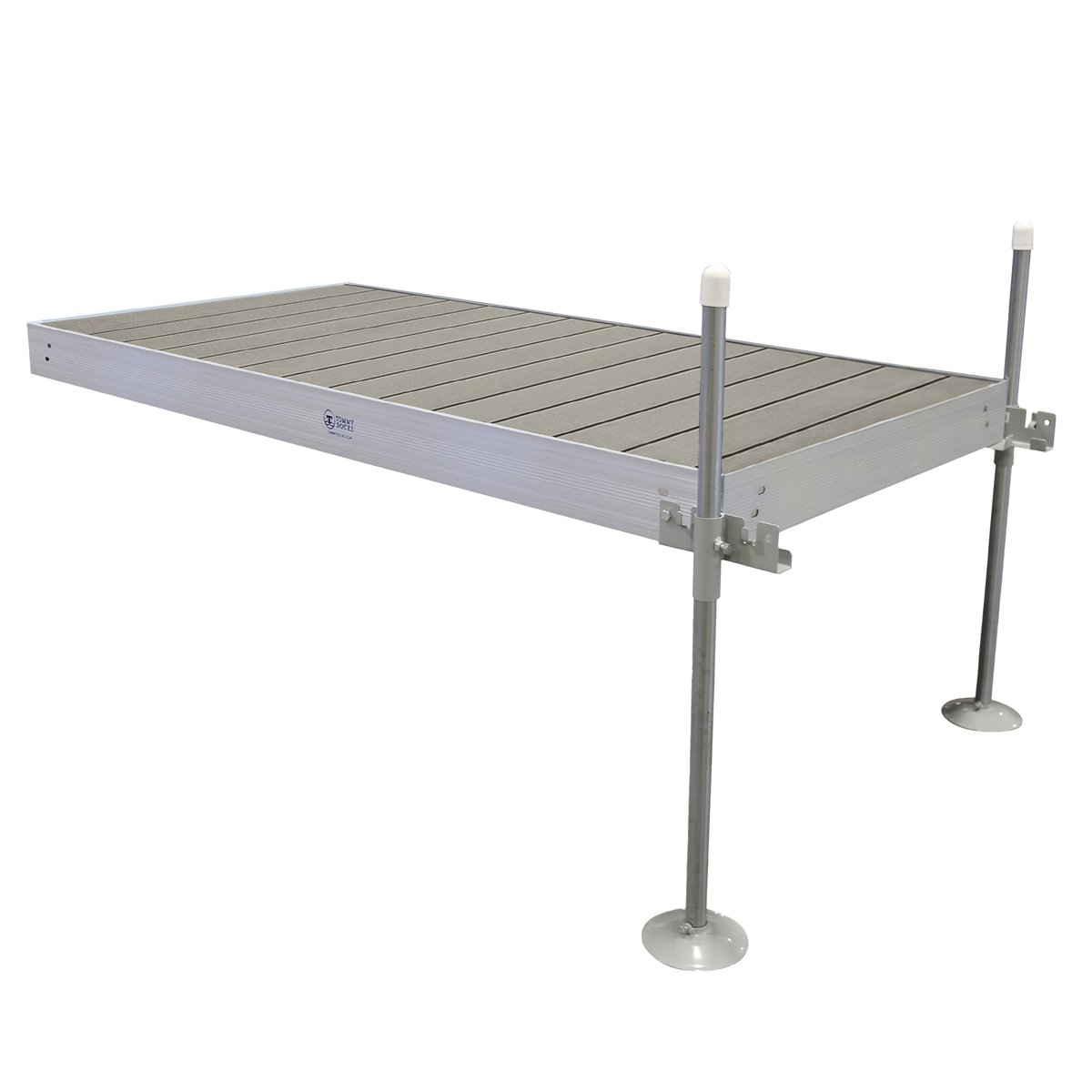8' Straight Boat Dock System Extender Package with Aluminum Frame and