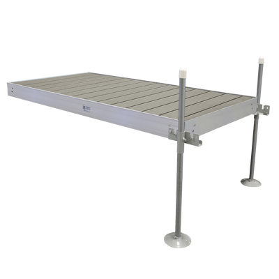 8' Straight Boat Dock System Extender Package with Aluminum Frame and