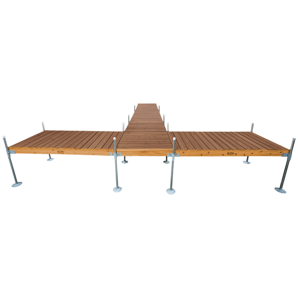 24' T-Style Cedar Complete Wood Dock Package : Tommy Docks