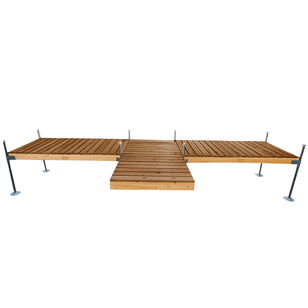 8' T-Style Cedar Complete Wood Dock Package : Tommy Docks