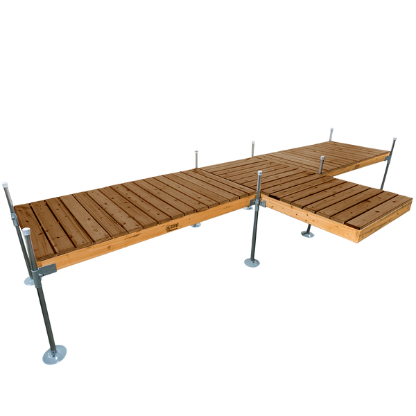 8' T-Style Cedar Complete Wood Dock Package : Tommy Docks