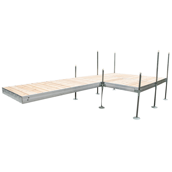 16' Platform-Style Aluminum Frame With Cedar Decking Complete Wood Dock ...