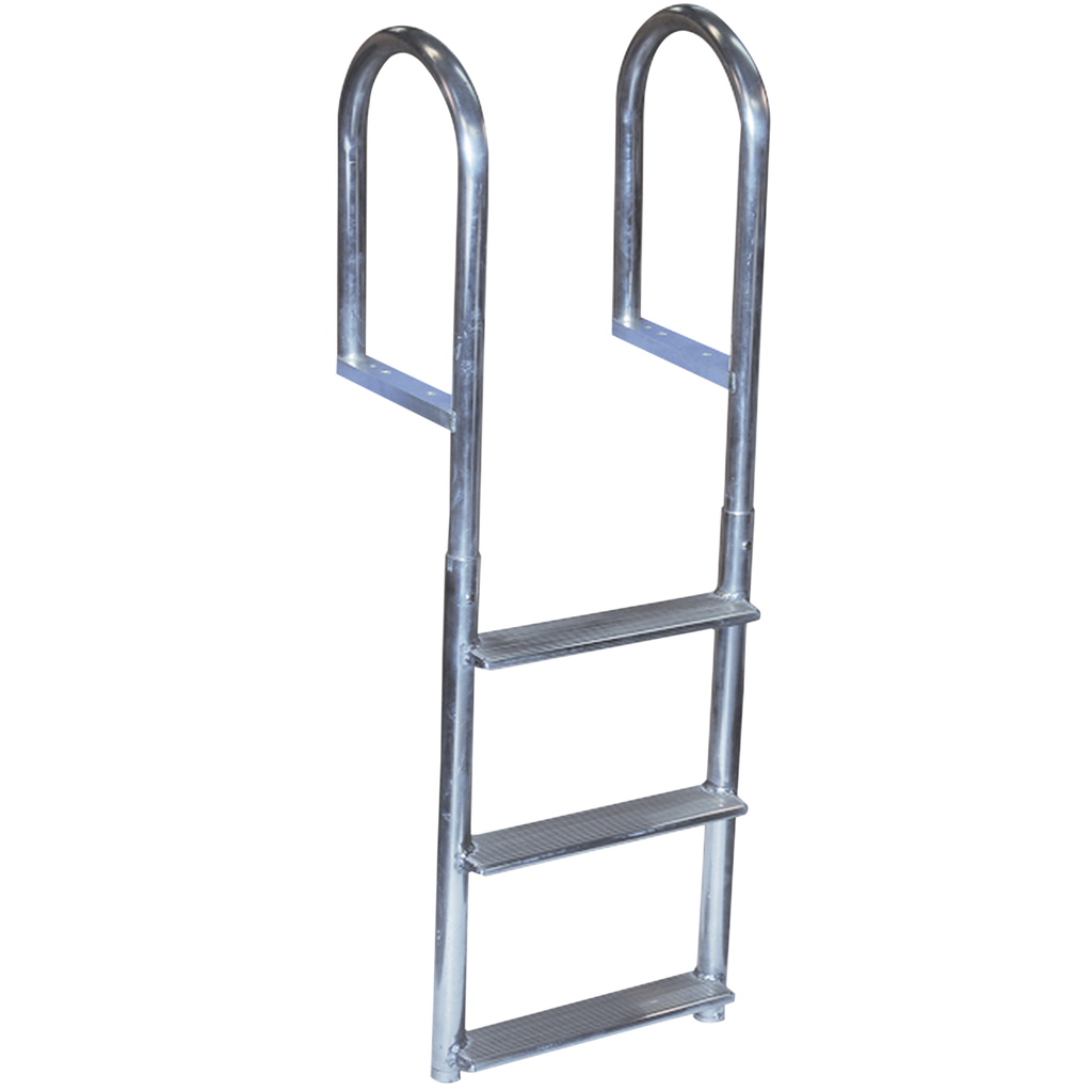 3 Rung Aluminum Ladder - 4" Wide Step : Tommy Docks